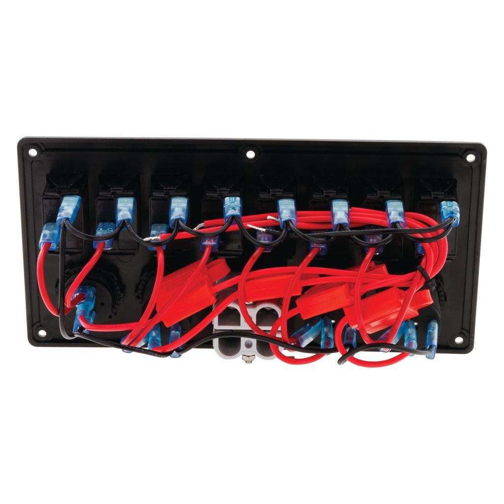 8 WAY SWITCH PANEL WITH 50A PLUGS ACC POWER SOCKET & USB – 4X4 Superstore